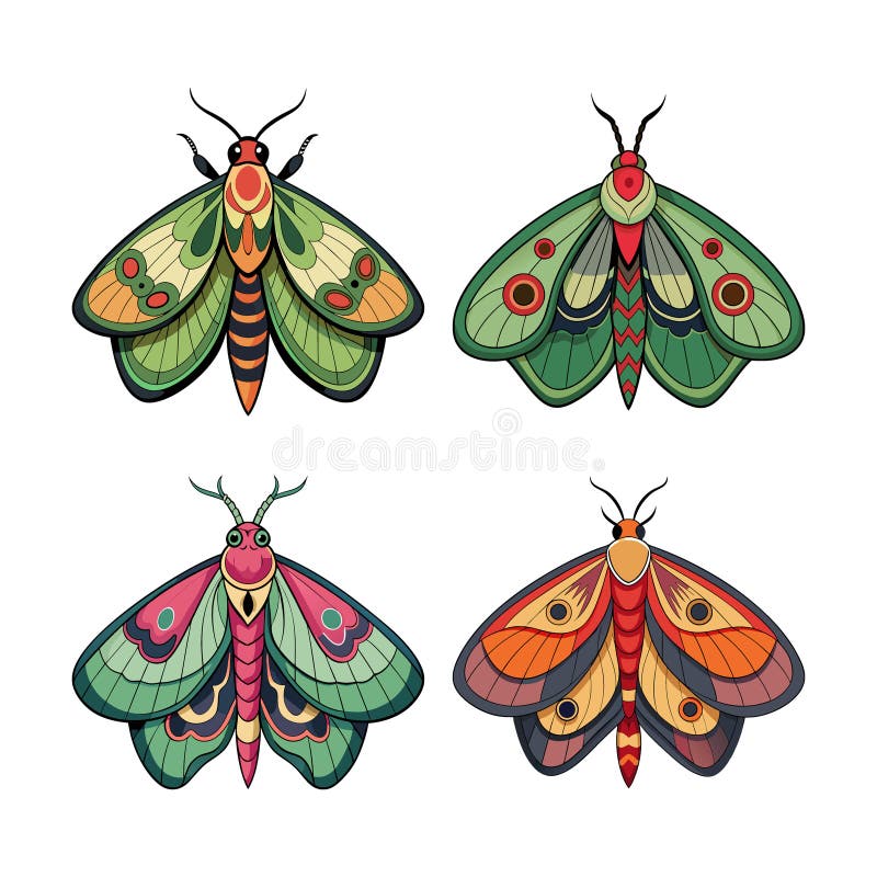 Realistic Oriental Fruit Moth Artwork Capturing Unique Features Stock ...