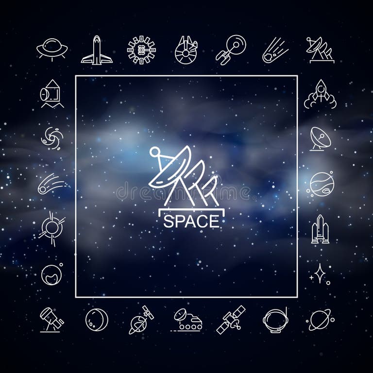 Realistic Outer Space Template Stock Vector - Illustration of layout ...
