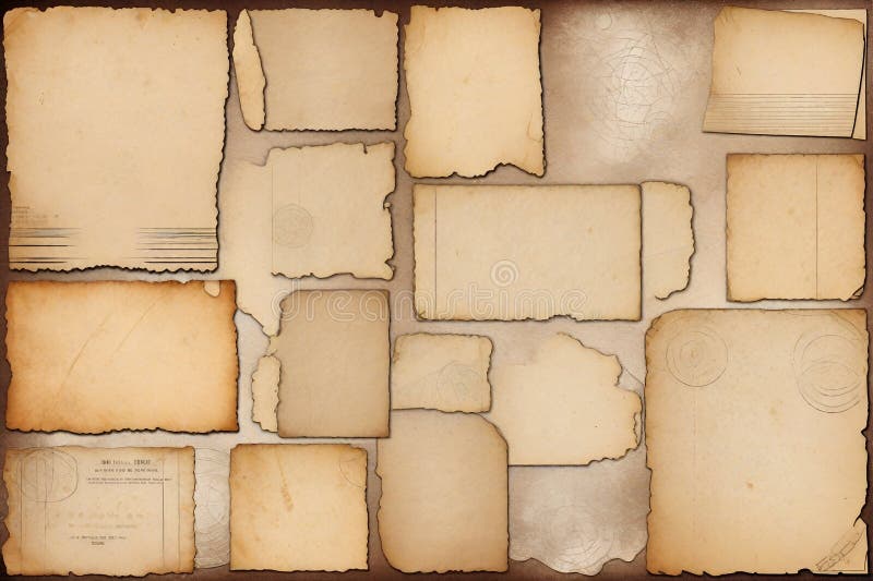 Realistic Overlay of Old Paper Texture Stock Illustration ...