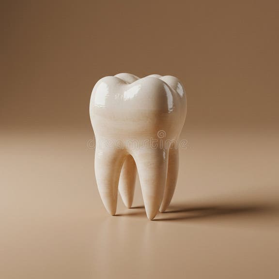 A Realistic, Oversized Model of a Human Molar Tooth is Positioned on a ...