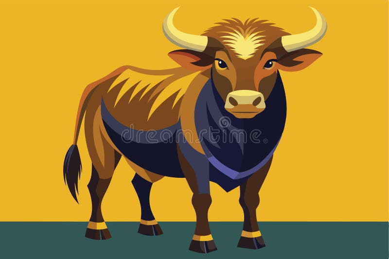 A Realistic Ox Vector Artwork Illustration Stock Vector - Illustration ...