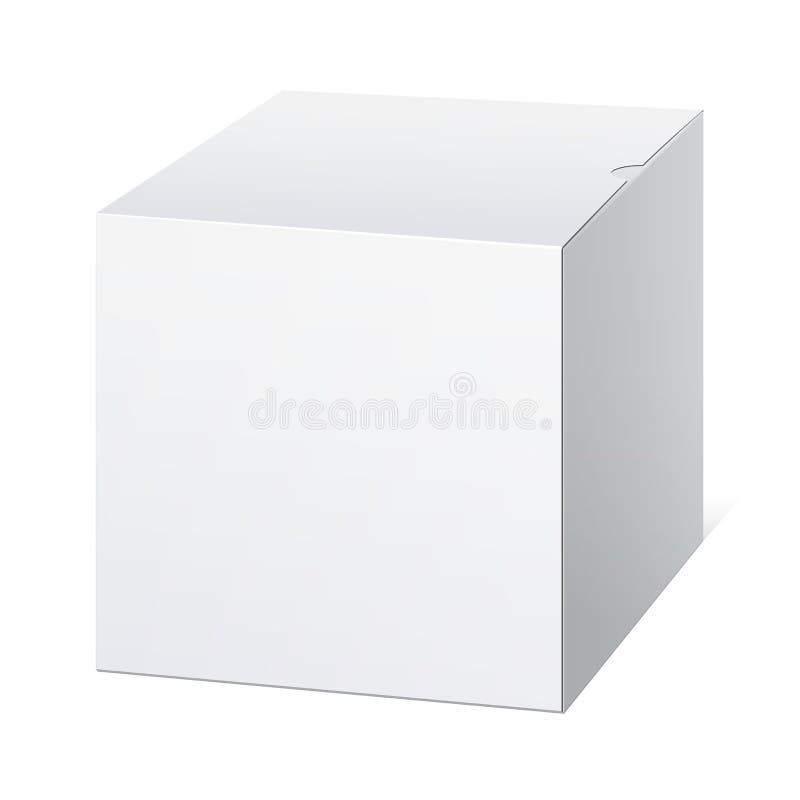Realistic Package Cardboard Box. Cube Shape. Stock Vector ...