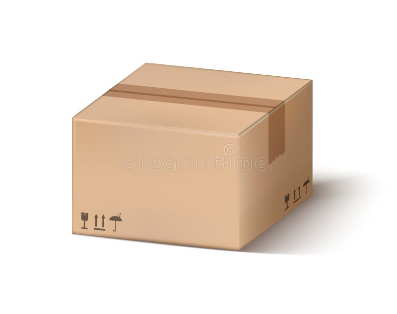Realistic Packaging Box Composition Background Stock Illustration ...