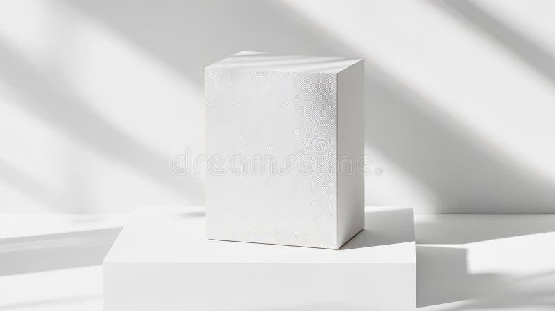 Realistic Packaging Box Mockup on a White Background with Soft Shadows ...