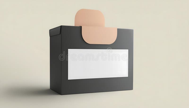 Realistic Packaging Box Template with Customizable Labels, 3D ...