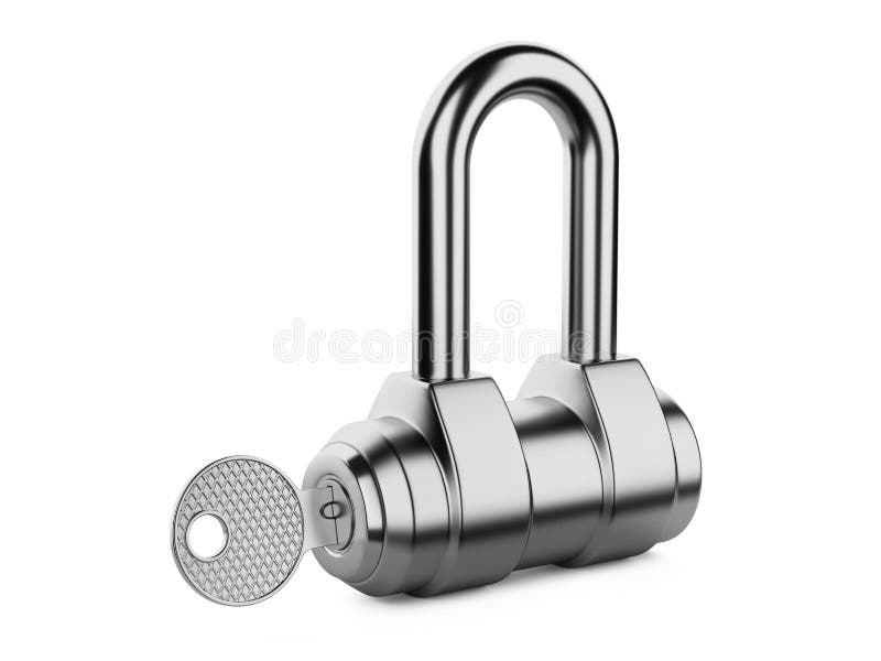 Realistic Padlock Illustration. Closed Lock - Security Icon Concept ...