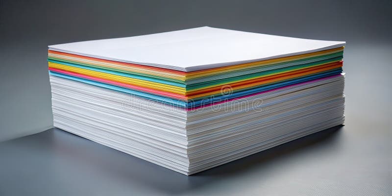 Realistic 30Page White Paper Stack Mockup on a Gray Background AI ...