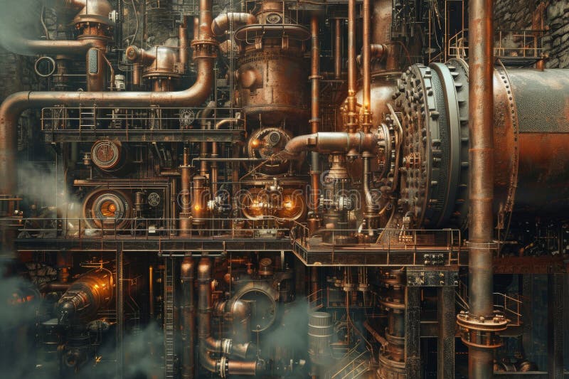 A Realistic Painting Depicting a Steam Engine with Billowing Clouds of ...