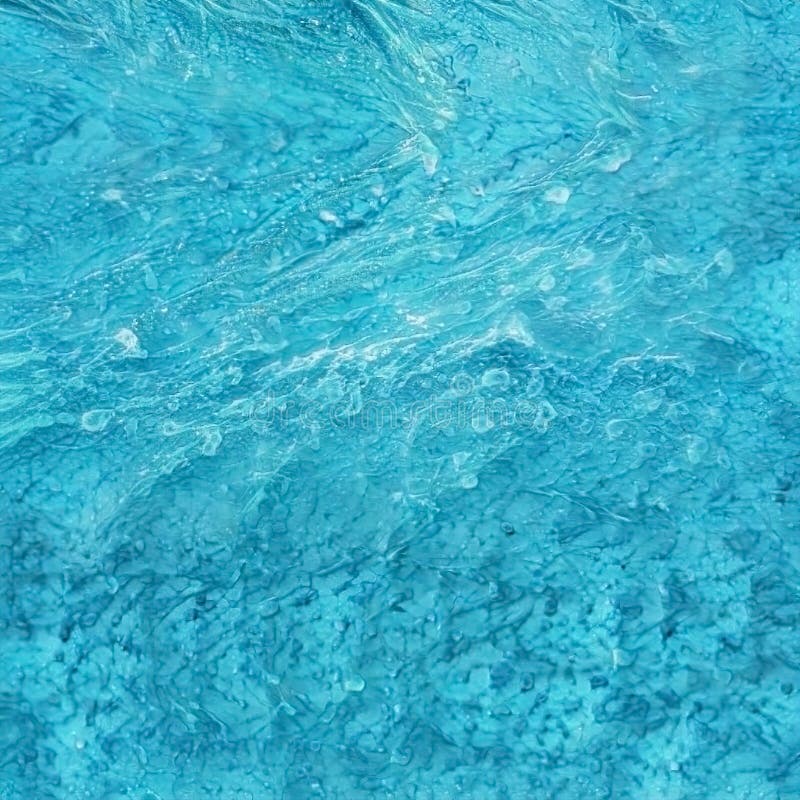 Realistic Painting of Ocean Waves in Turquoise Colors Stock Image ...