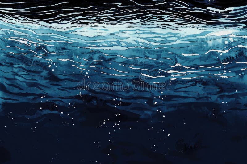 A Realistic Painting of a Powerful Ocean Wave. Suitable for Use in ...