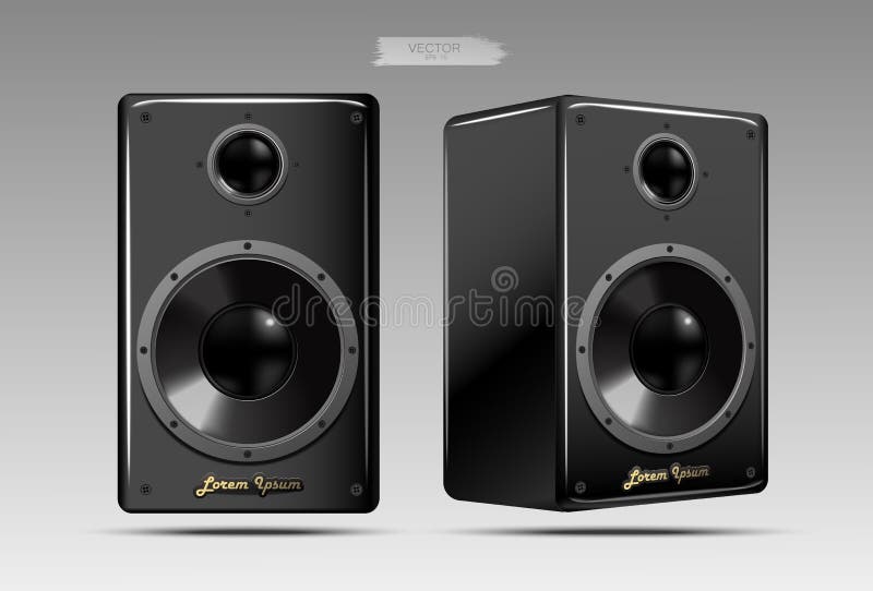 Pair of speakers stock vector. Illustration of graphic - 96277191
