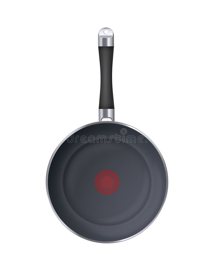 Realistic Pan Kitchenware Composition Stock Vector - Illustration of ...