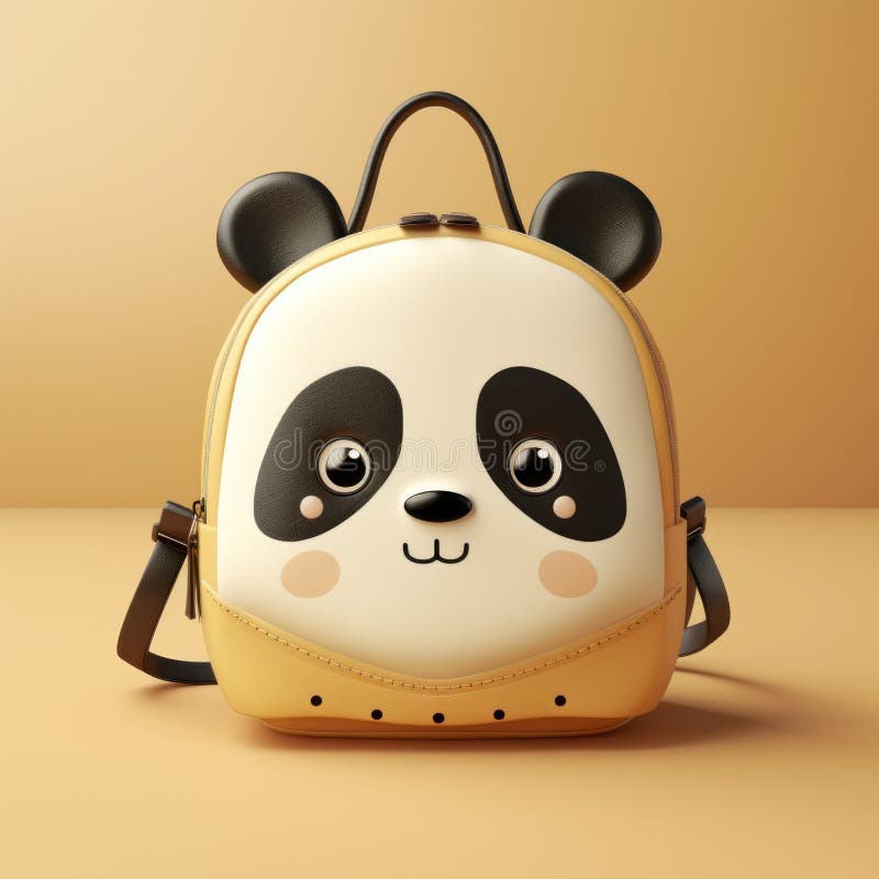 Realistic Panda Backpack Design AI Generated Stock Illustration ...