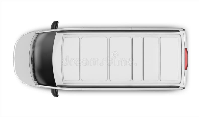 Realistic Panel Van Mockup Top View Stock Illustration - Illustration ...