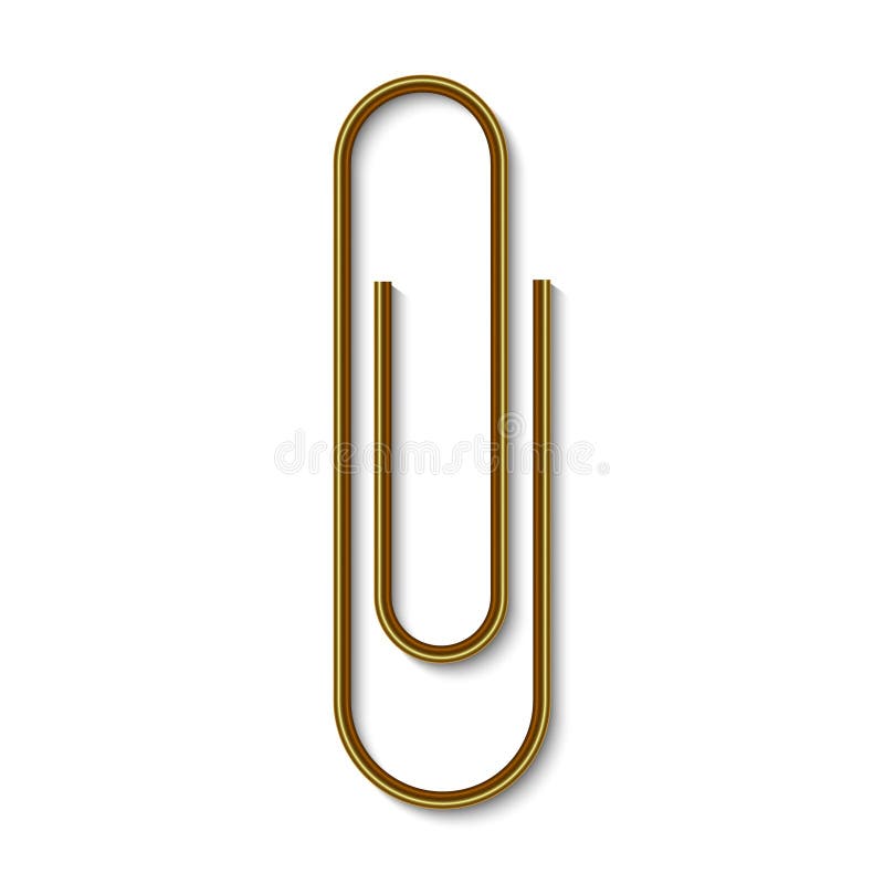 Golden Paperclip Stock Illustrations – 135 Golden Paperclip Stock ...