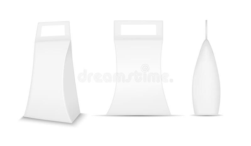 Realistic Paper or Plastic Packaging Box with Hang Slot Stock Vector ...