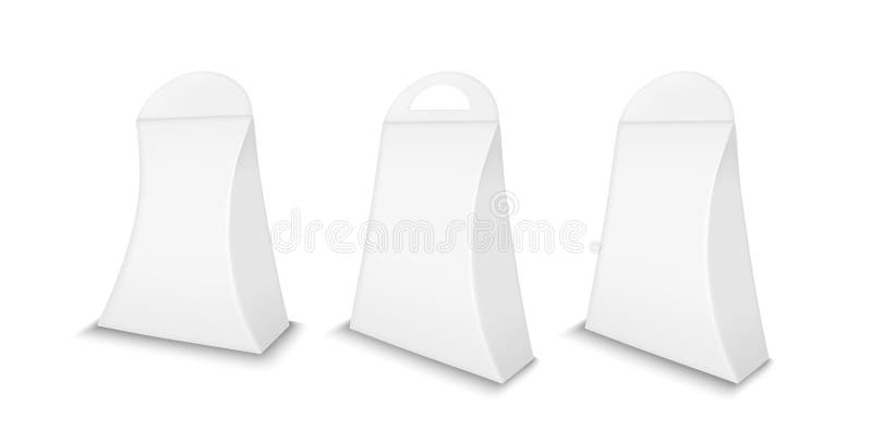 Realistic Paper or Plastic Packaging Box with Hang Slot Stock Vector ...