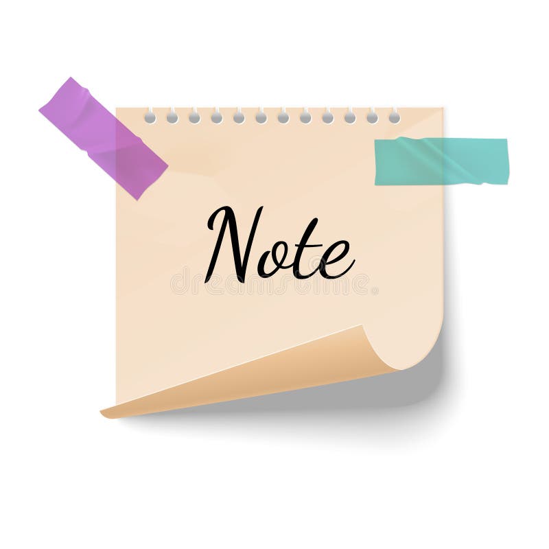Realistic Paper Reminder. Sticky Note. Realistic Square Post Not with ...