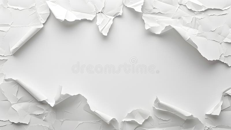 Realistic Paper Rip on White Background. this is AI Generative Image ...