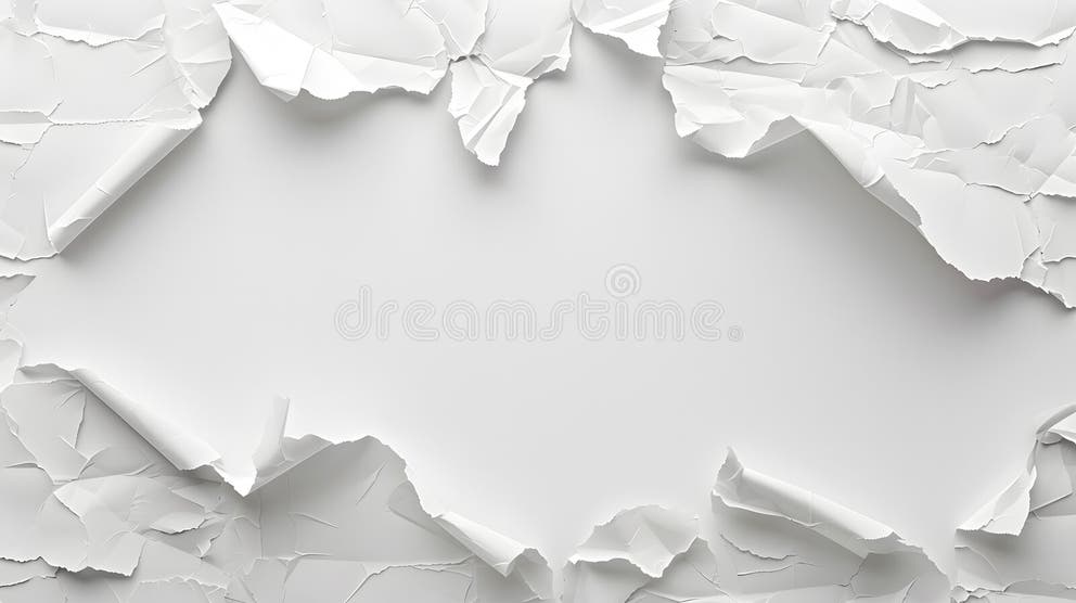 Realistic Paper Rip on White Background. this is AI Generative Image ...