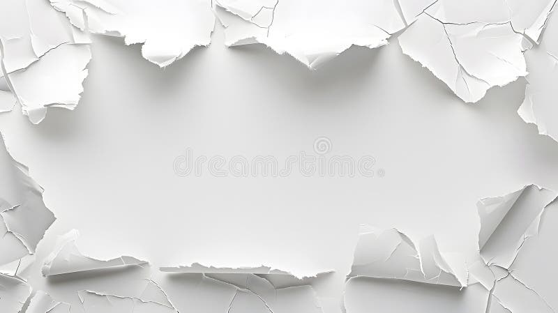 Realistic Paper Rip on White Background. this is AI Generative Image ...