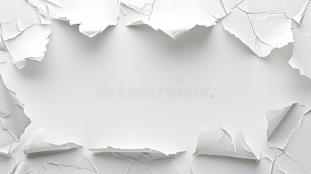 Realistic Paper Rip on White Background. this is AI Generative Image ...