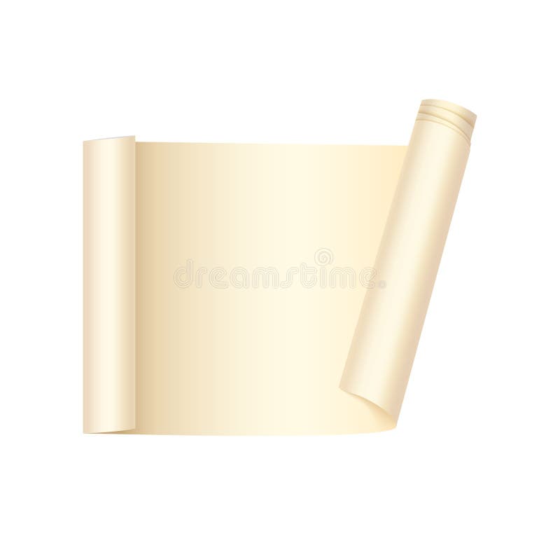 Realistic Paper Scroll stock vector. Illustration of page - 275204578