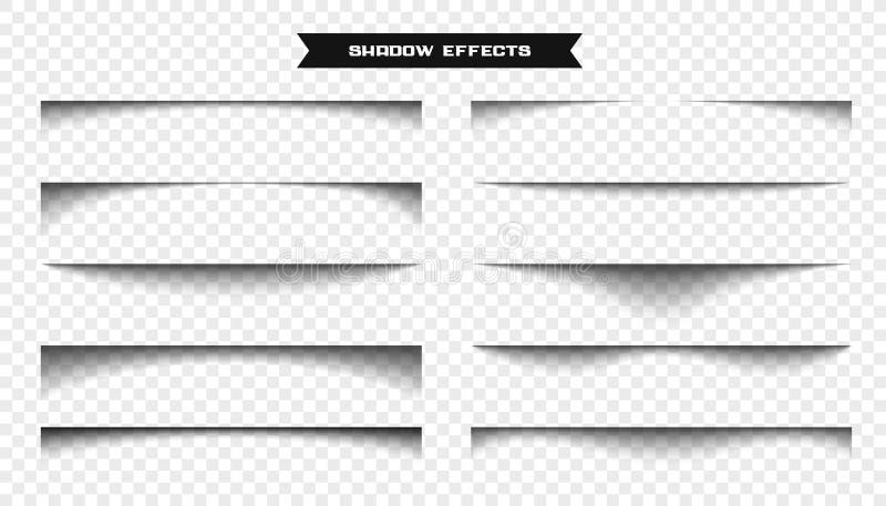 Shadows Effect Different Collection Set Vector Illustration Stock Vector - Illustration of ...