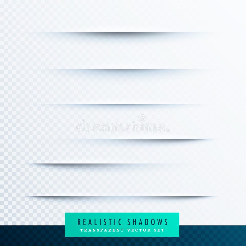 Realistic Paper Shadows Effect Collection Background Stock Vector ...