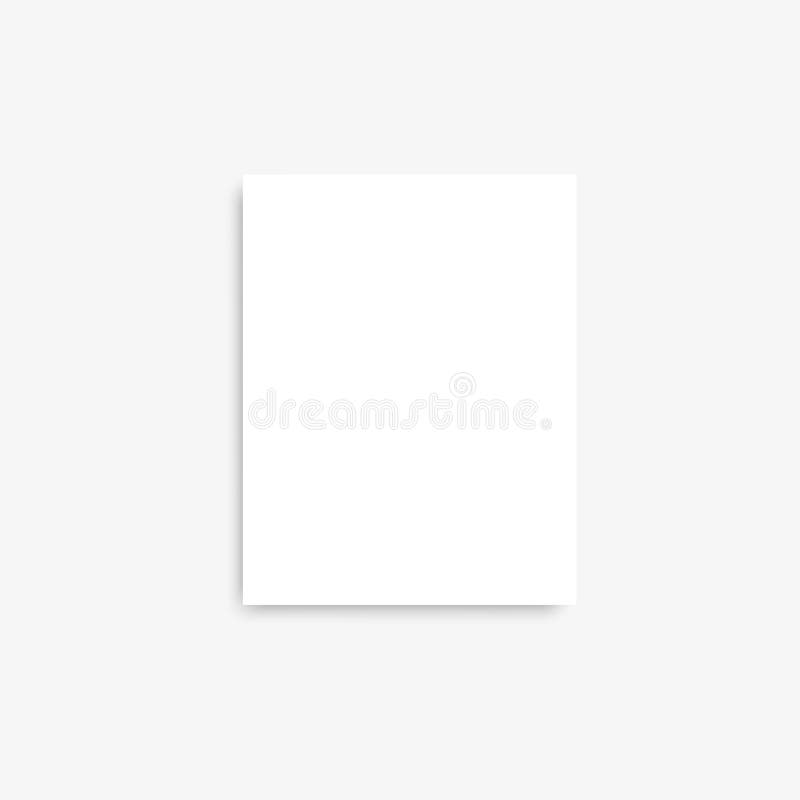 Realistic Paper Sheet Isolated on White Background. Vector Stock Vector ...