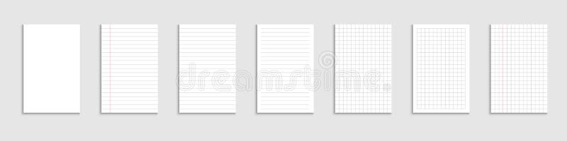 Realistic Paper Sheets with Line and Square. Paper Sheet Stock Vector ...