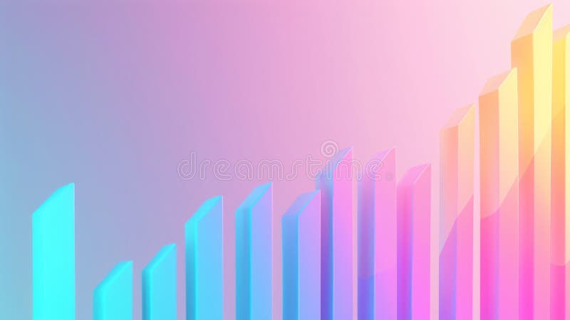 Realistic Pastel Gradient Chart Depicting Continuous Upward Trend in ...