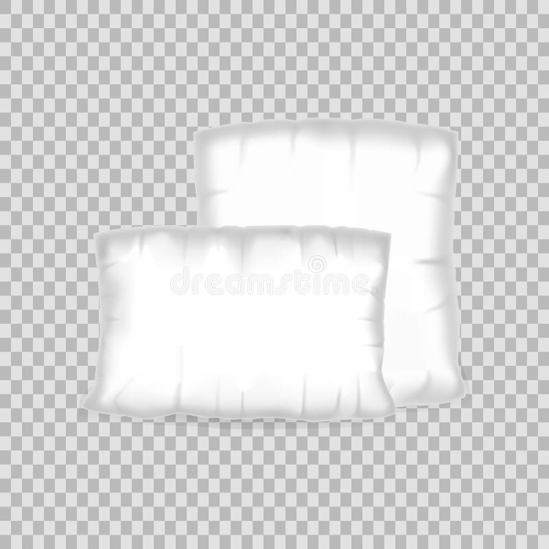 Realistic Pattern Template of White Pillow. Pile White Pillow Layout ...
