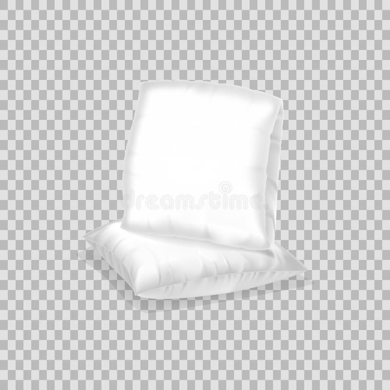 Realistic Pattern Template White Pillow. Empty White Pillow Square ...