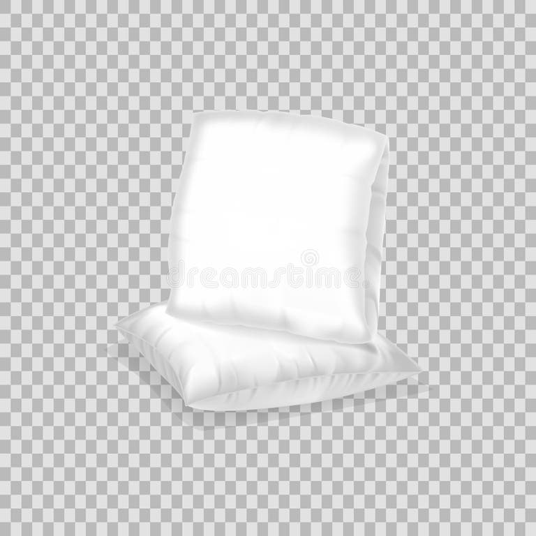 Realistic Pattern Template White Pillow. Empty White Pillow Square ...