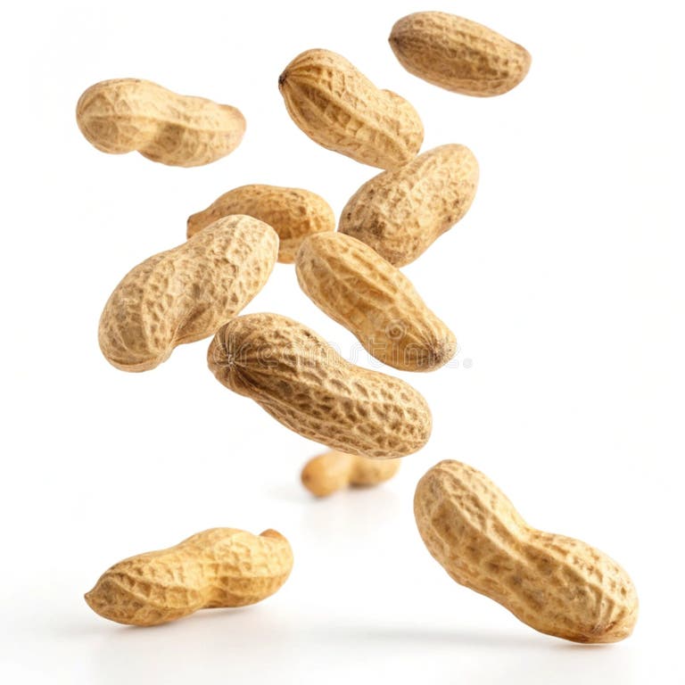 Falling Peanuts Realistic Nuts Isolated Stock Illustration ...