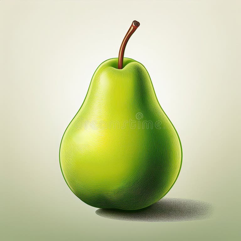 Realistic Pear Drawing stock illustration. Illustration of drawing ...