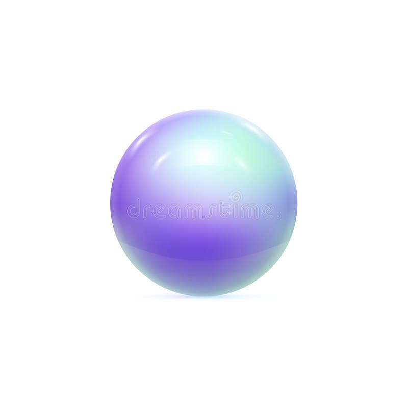 Realistic Pearl Ball or Sphere. Vector Stock Vector - Illustration of ...