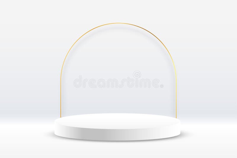 Blank 3d Pedestal Stand with Spotlight Effect for Product Display Stock ...