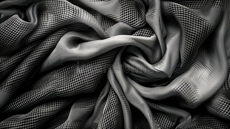 Realistic Pencil Drawing of Various Fabric Textures Stock Illustration ...