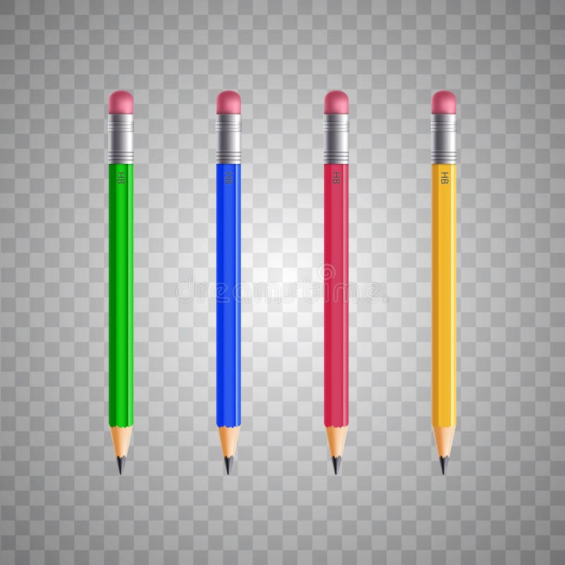 Realistic Pencil Illustration Stock Vector - Illustration of crayons ...