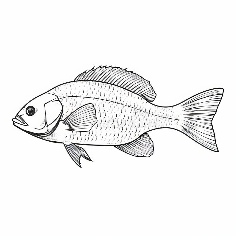 Scientific Illustration of a Lively Fish in Rtx on Style Stock ...