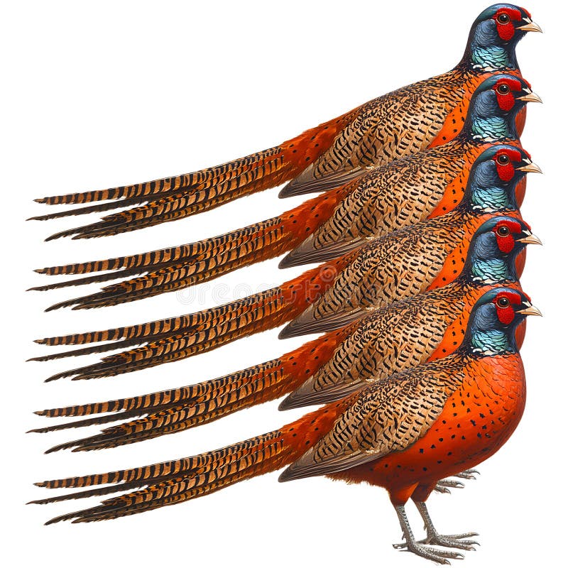 Realistic Pheasant Hunting Scene Captured in Studio Stock Illustration ...