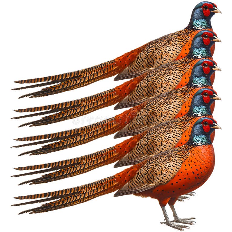 Realistic Pheasant Hunting Scene Captured in Studio Stock Illustration ...
