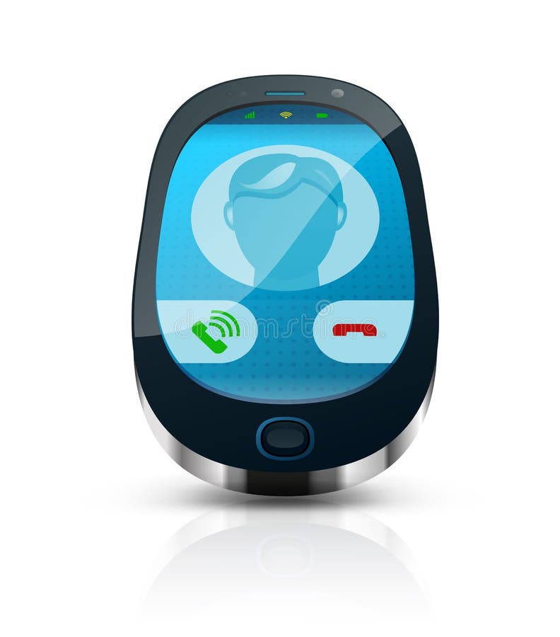 Calling in Realistic Style. Cell Phone Icon Vector. Social Media Icon ...