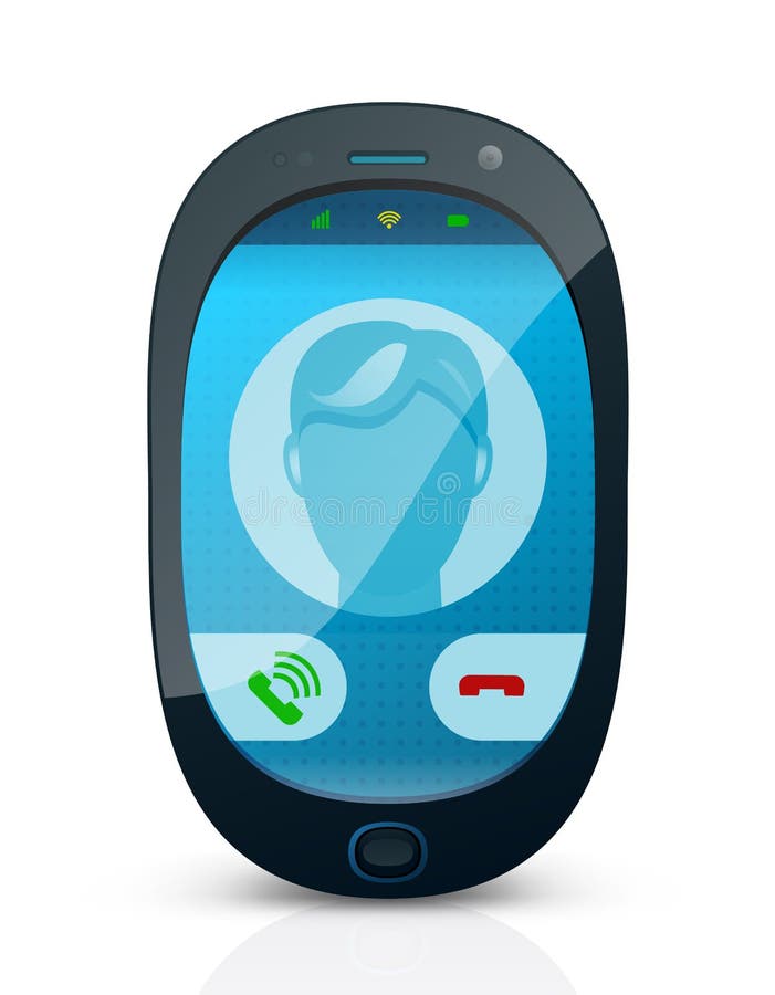 Calling in Realistic Style. Cell Phone Icon Vector. Social Media Icon ...