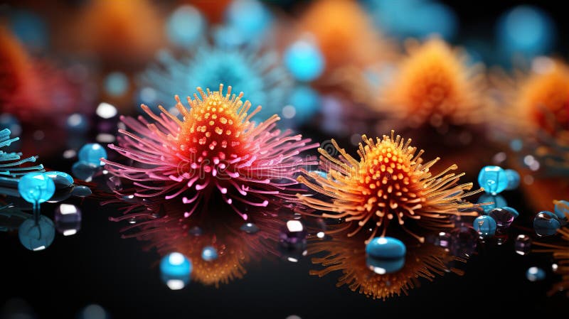 Realistic Photo Bacterium. Created with Generative AI Stock ...