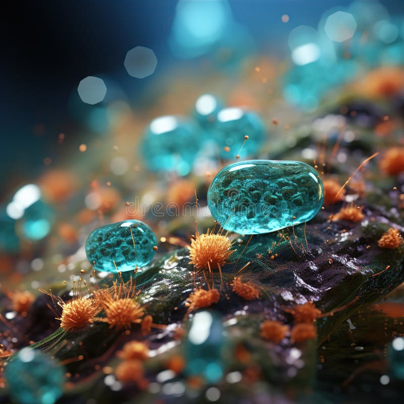 Realistic Photo Bacterium. Created with Generative AI Stock ...