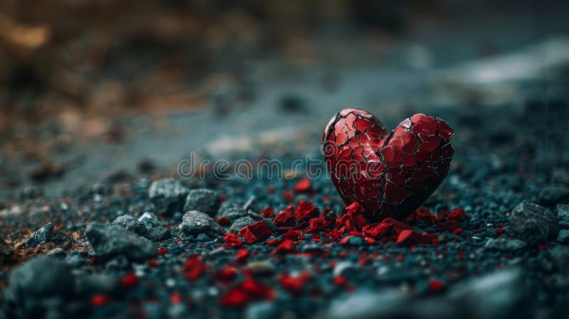 Realistic Photo Depicting the Destruction of Romantic Relationships ...