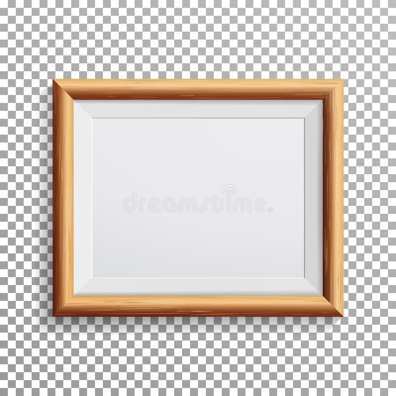 Realistic Photo Frame Vector. Set Square, A3, A4 Sizes Light Wood Blank ...